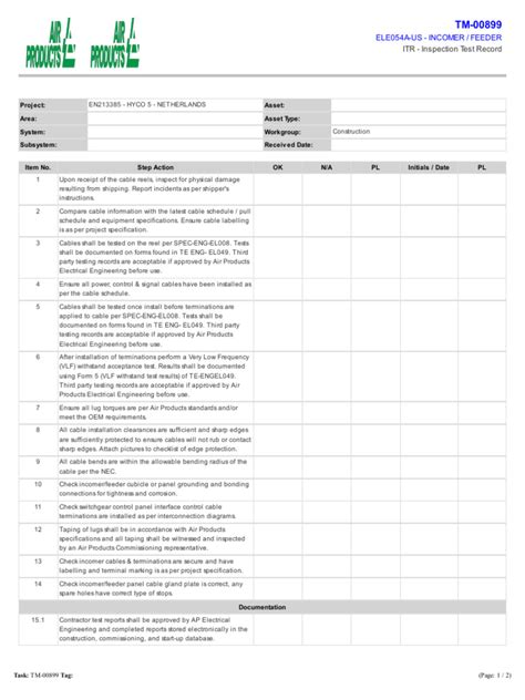Ele054a Incomer Feeder Pdf Specification Technical Standard