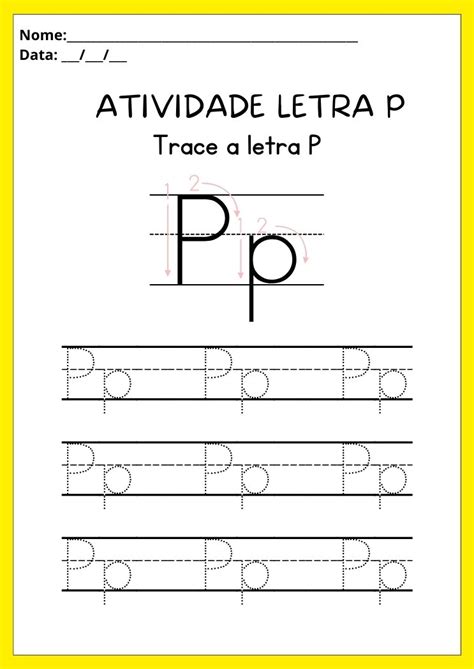 Atividades Com A Letra P Maiúscula E Minúscula Para Imprimir