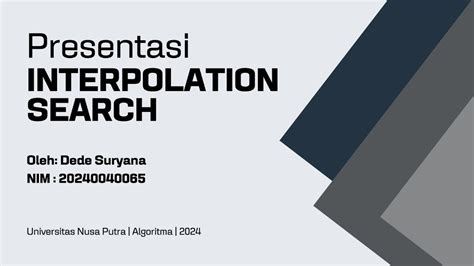Interpolation Search Algoritma Youtube