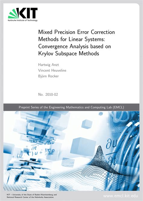 Pdf Mixed Precision Iterative Refinement Methods For Linear Systems