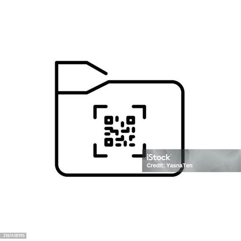 파일 폴더 및 Qr 코드 빠른 디지털 문서 액세스 즉각적인 데이터 검색 픽셀 완벽한 벡터 아이콘 Qr코드에 대한 스톡 벡터 아트 및 기타 이미지 Istock