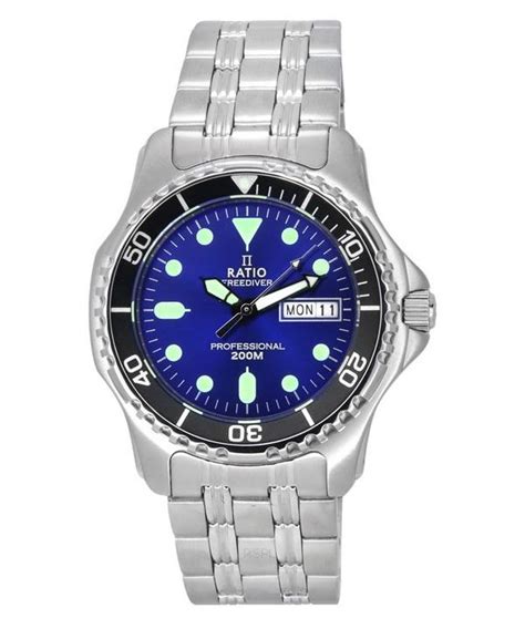 RATIO FreeDiver Professional Кварцевые часы с сапфировым стеклом Sunray ...