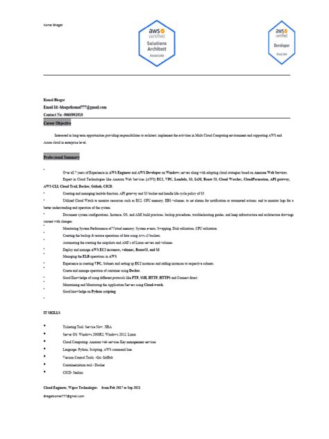 komal bhagat aws developer pdf amazon web services cloud