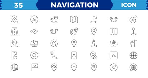 Navigation Iconlocation Icon Set Containing Map Map Pin Gps Destination Directions