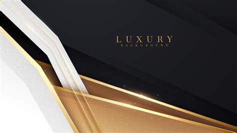 블랙 컬러에 갈색이 겹치는 럭셔리 한 장면 황금 곡선 선은 홍보 텍스트를 붙여 넣기위한 여유 공간이 반짝입니다 우아한 종이 컷 스타일 배경 0명에 대한 스톡 벡터 아트 및