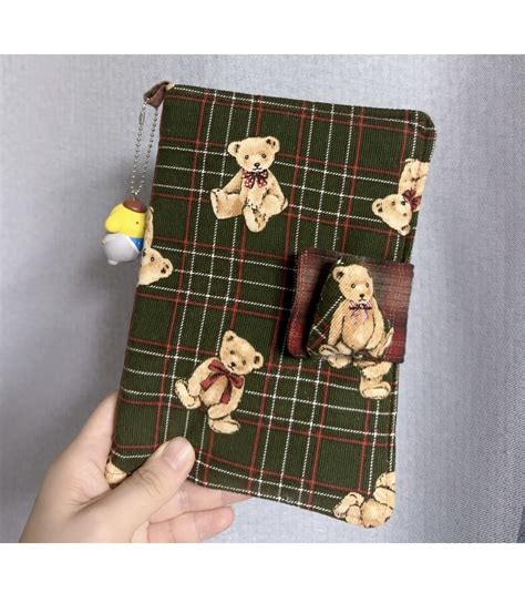 핸드메이드 빈티지 곰돌이b6 A6다이어리북커버 에이블리