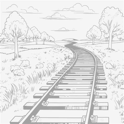 Dibujo De Vías De Tren