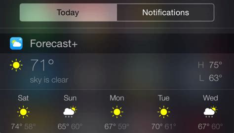Ios 8 Roundup The Best Weather Widgets For Notification Center 9to5mac
