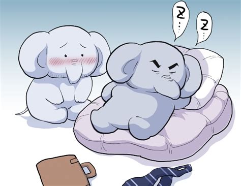 The Big Imageboard Tbib 2021 Anthro Bed Blush Chibi Duo Elephant