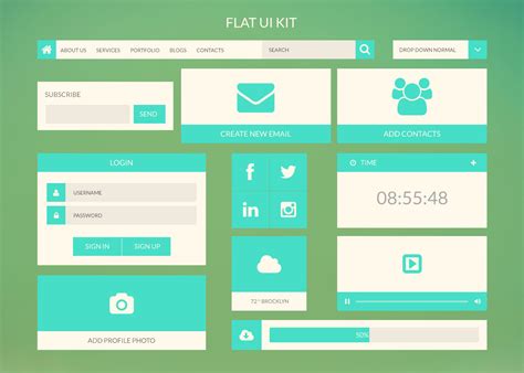 Flat Ui Kit On Behance