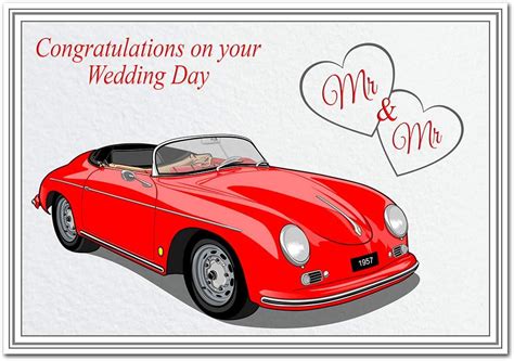 Gay Wedding Card Same Sex Wedding Day Congratulations Male Couple