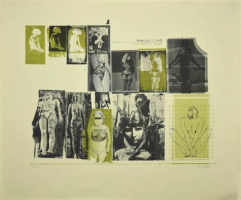 Sergio Barletta Nude Original Lithograph On Paper 1970s For Sale At