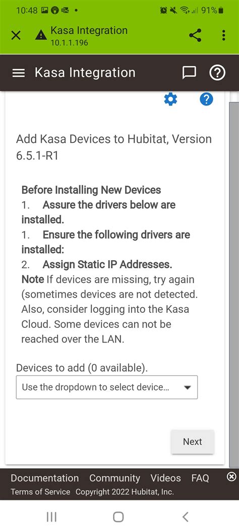 Unable To Add Tp Link Em Plug To Kasa Integration App Community Apps And Drivers Hubitat