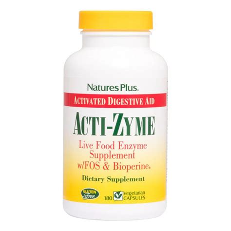Acti Zyme 180 Vegetable Capsules By Natures Plus