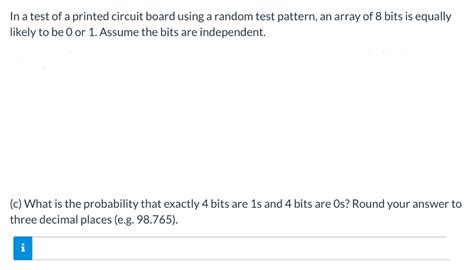 Solved In A Test Of A Printed Circuit Board Using A Random