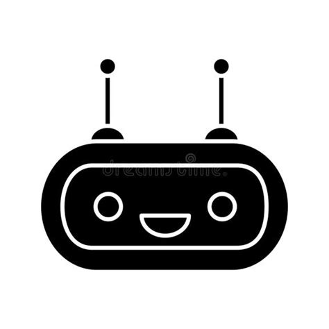Icône Bot Glyphe De Chat Illustration De Vecteur Illustration Du