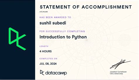 Sushil Subedi On Linkedin Datacamp Python Learningjourney