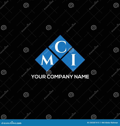 Mci Letter Logo Design On Black Background Mci Creative Initials Letter Logo Concept Stock