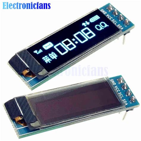 091 Inch 128x32 Iic I2c Blue Oled Lcd Display Diy Module Ssd1306