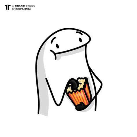 Flork Comiendo Palomitas Florkofcows Icons Funny Stick Figures