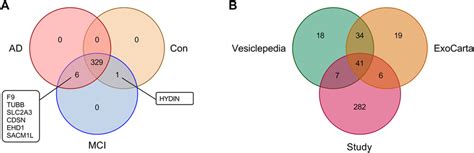 Visual Representations Of Common And Unique Identified Proteins Amongst