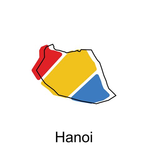 Map Of Hanoi Modern Outline High Detailed Illustration Map World Map Country Vector