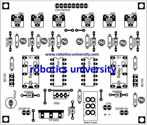 Layout PCB Pengendali Robot2 Robotics University