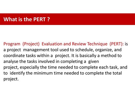 Program Evaluation Review Technique Pert Pptx