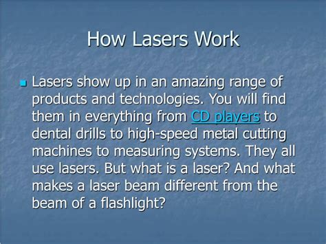 PPT How Lasers Work PowerPoint Presentation Free Download ID 517232