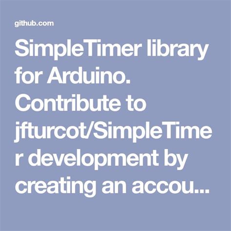 simpletimer library for arduino contribute to jfturcot simpletimer