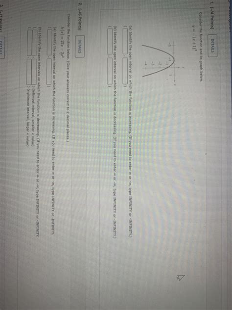 solved 1 [ 4 points] details consider the function and its