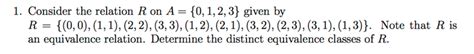 solved 1 consider the relation r on a [0 1 2 3} given by