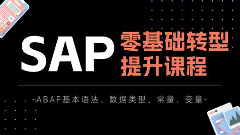 零基础转行sap基础课程 Abap基本语法、数据类型、常量、变量6 日本sapsap Youtube