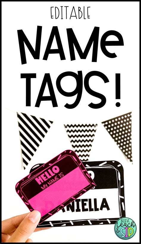 Editable Name Tags HELLO Name Tags Desk Name Tags Name Tags Names