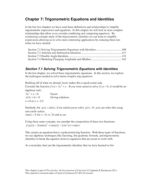 Pdf Chapter 7 Trigonometric Equations And Identities Dokumen Tips