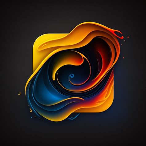 Premium Photo A Close Up Of A Colorful Abstract Design With A Black