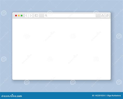 browser window web interface mock screen internet document mockup website flat blank frame tab