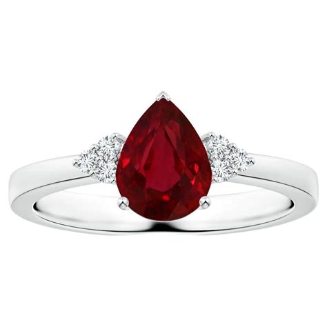 Customizable Angara Gia Certified Natural Ruby Ring In Yellow Gold With