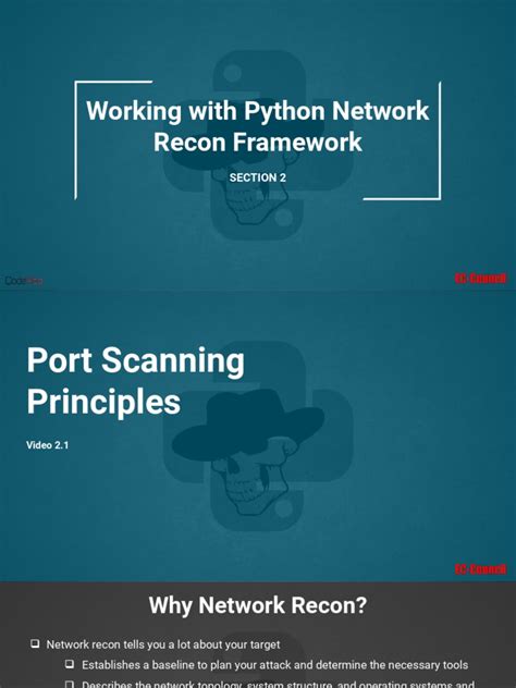 Working With Python Network Recon Framework Section 2 Pdf