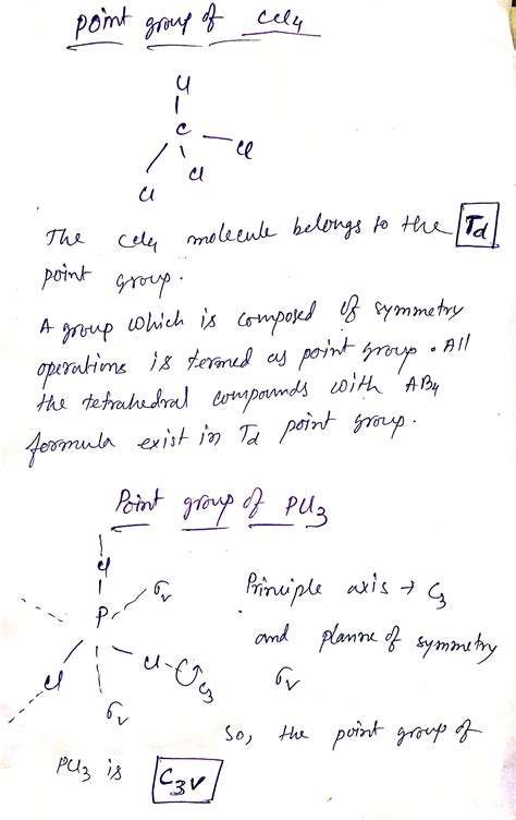 Solved 2 Determine The Point Groups Of Following Molecules 6 Points