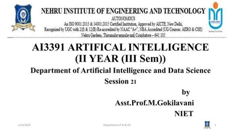 Ai3391 Artificial Intelligence Session 22 Cryptarithmetic Problempptx