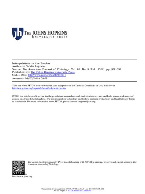 Interpolations In The Bacchae Pdf