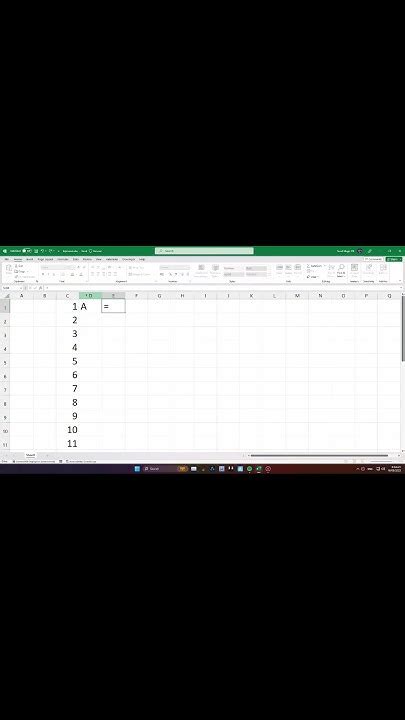 Alphabets In Excel Youtube