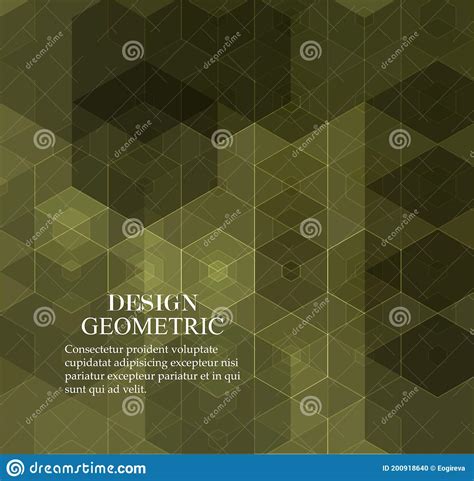 Vector Abstract Geometric Background Template Brochure Design Stock