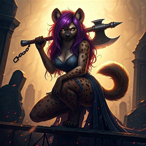Scuzzy In Her Sights Sensual Feline Furry Warrior In Prom
