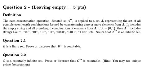 Solved Definitionthe Even Concatenation Operation Denoted