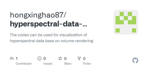 github hongxinghao87 hyperspectral data visualization the codes can
