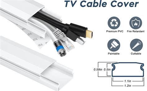 Mua Tv Cable Hider 62 8in Pvc Cord Hider Cable Management Wall