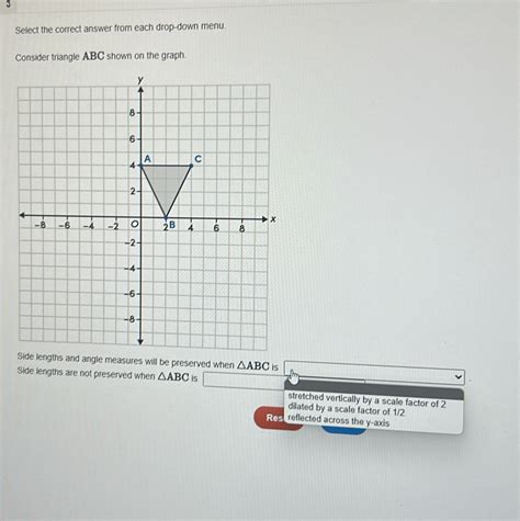 Solved 3 Select The Correct Answer From Each Drop Down Menu Consider