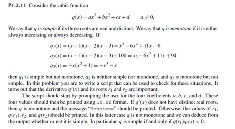 Solved P Consider The Cubic Function Q X Ax Bx Chegg